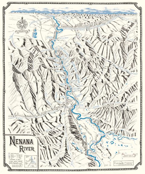 Denali National Park and Nenana River Map - Cloudburst Productions